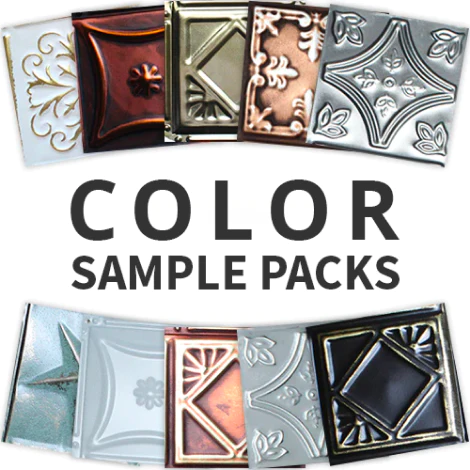 Tin Ceiling Tile Samples | Tin Backsplash Samples | American Tin Ceilings